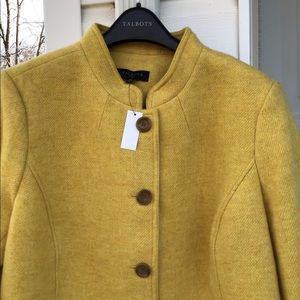 Talbots | Jackets & Coats | Nwt Talbots Beautifully Made Yellow Wool ...